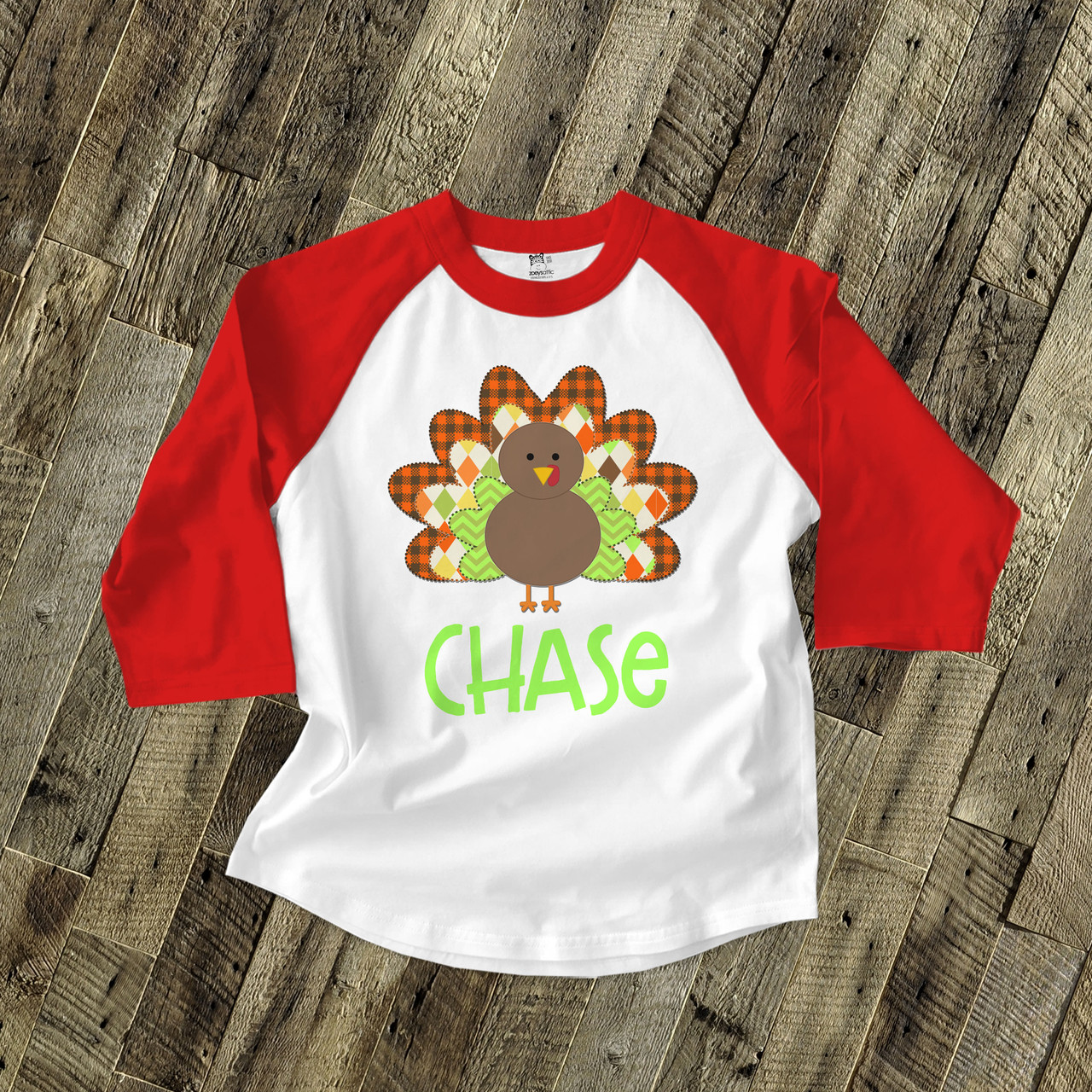 Thanksgiving kids shirt, mommy's turkey custom boys raglan shirt