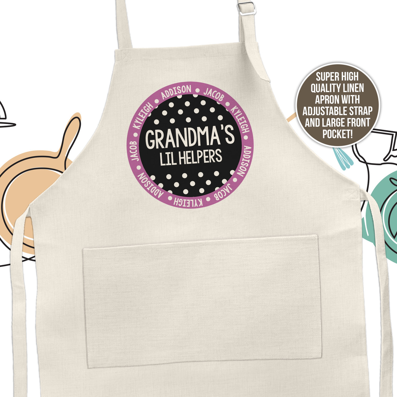 personalized apron, men love to cook, custom adult barbecue bib apron