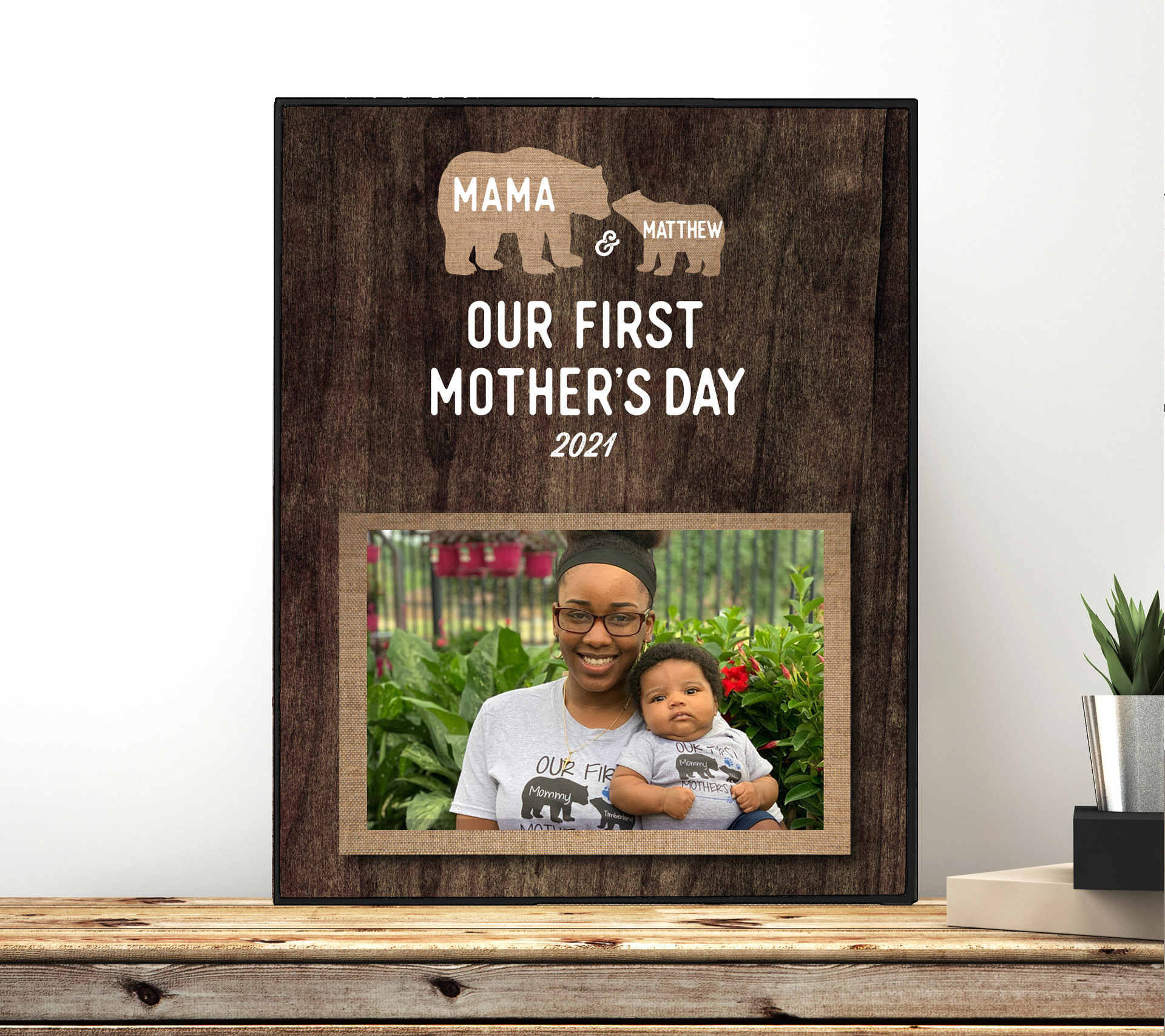 wood photo frame, grandpa fathers day gift