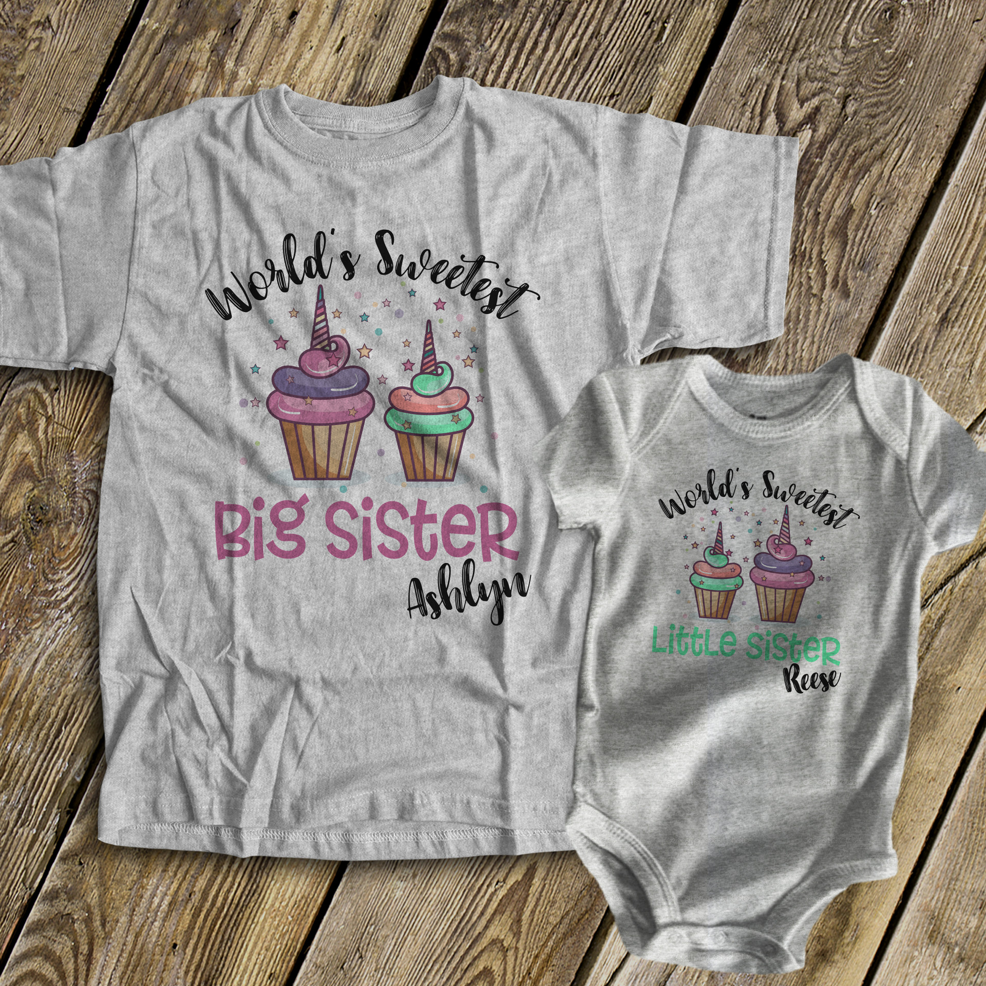 custom brother sister shirts, funky giraffe matching sister sibling set