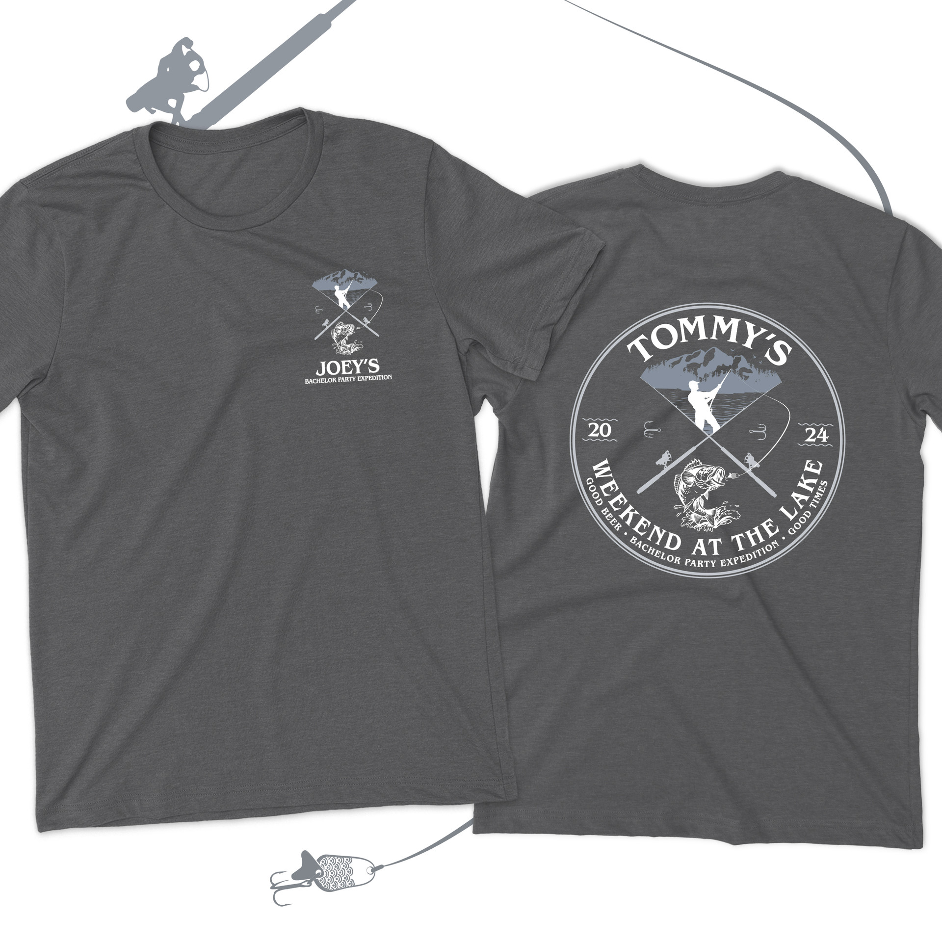bachelor party shirt, fishing weekend at lake bachelor party dark tee ...