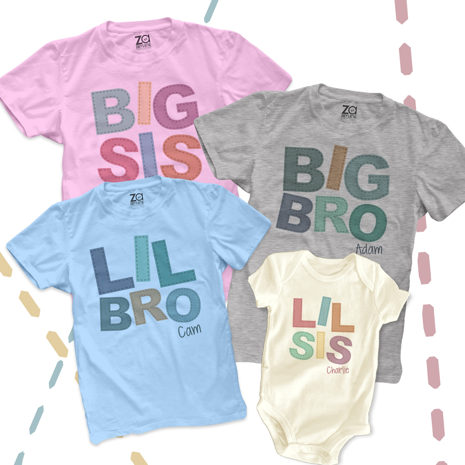 Personalized Sibling Shirt Sets - Zoey's Attic