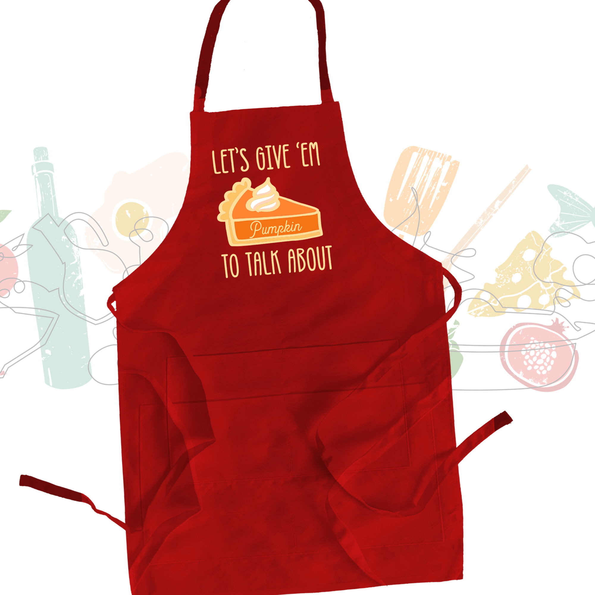 thanksgiving apron, turkey day talk turkey to me adult bib apron