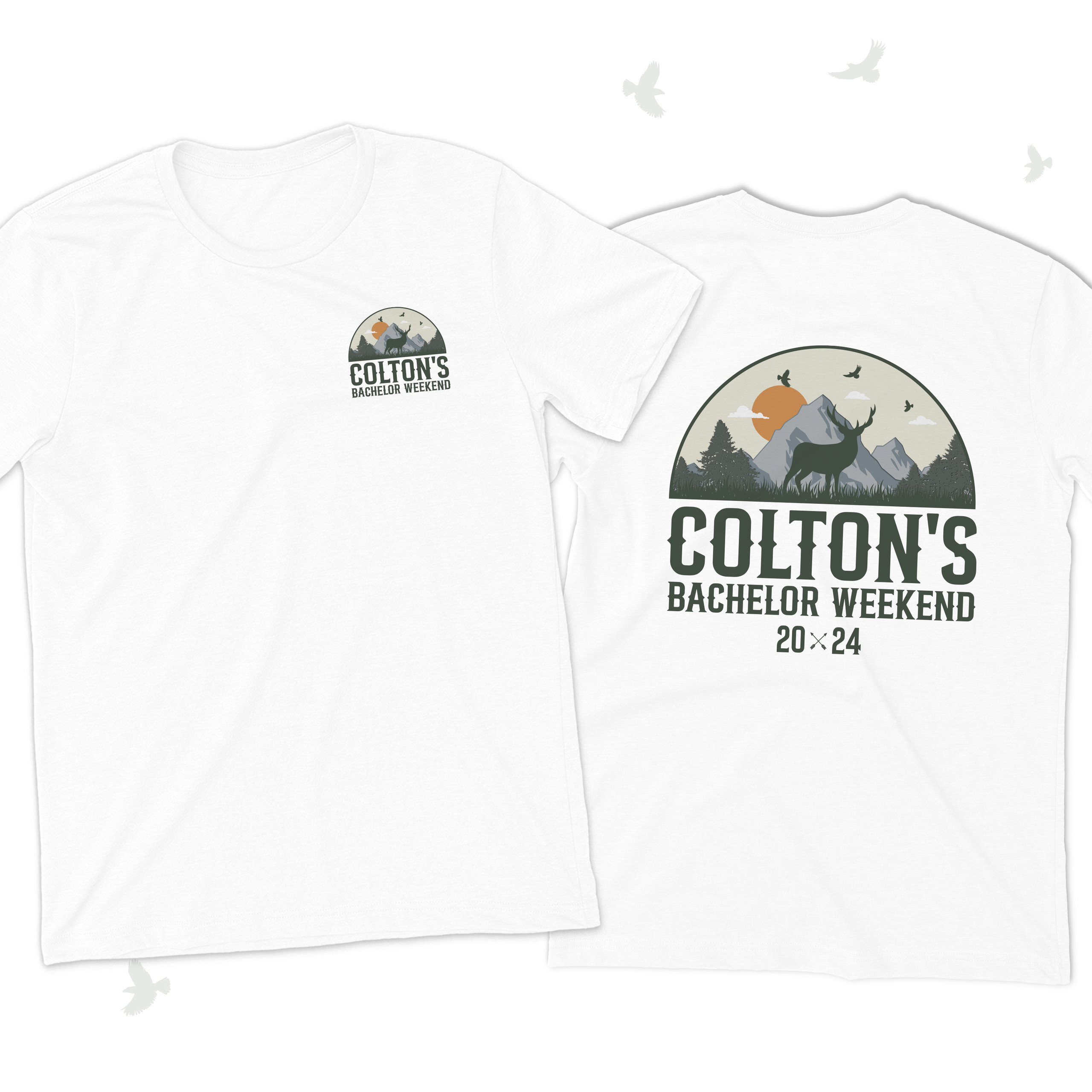 bachelor party shirt, camping weekend in woods bachelor party tee front ...