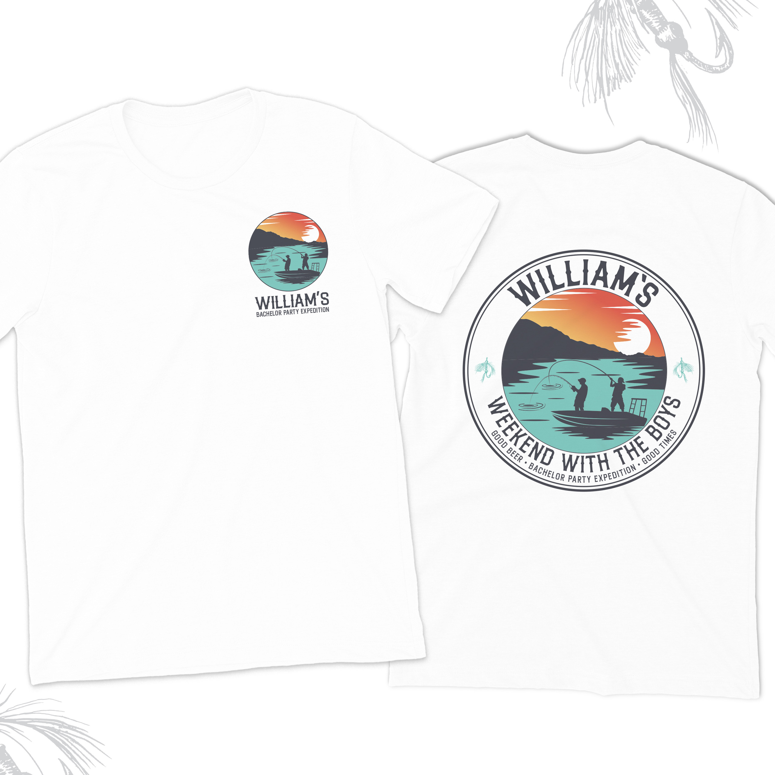 bachelor party shirt, fishing weekend at lake bachelor party dark tee ...