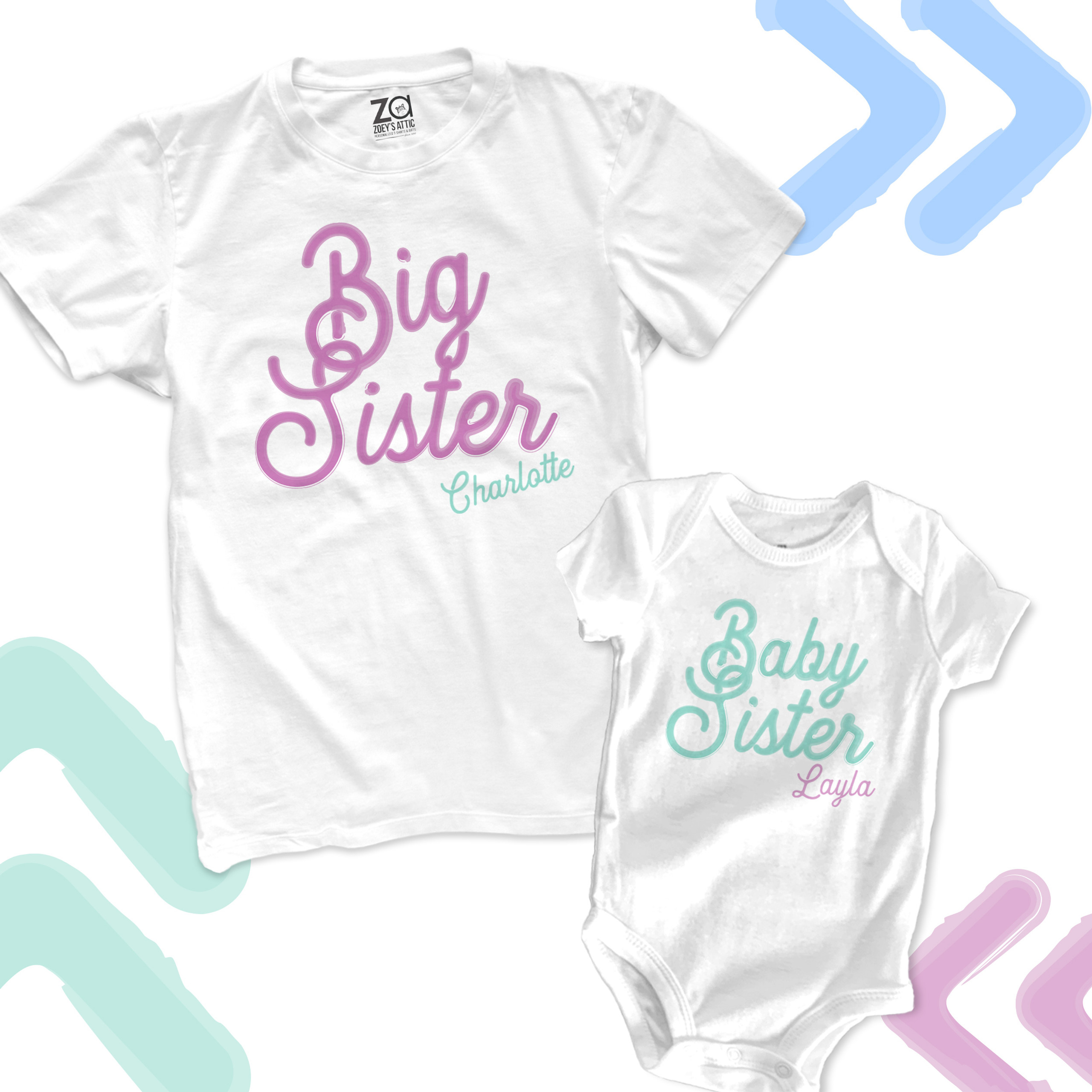 Personalized Big Sister T Shirts and Gifts