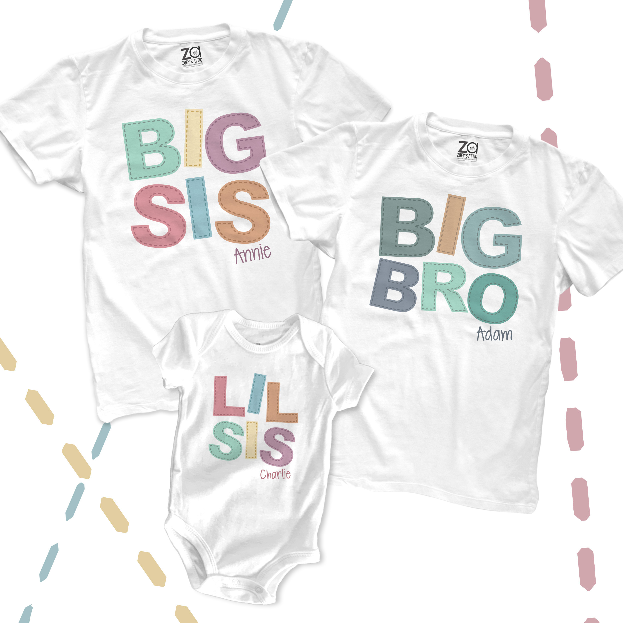 Personalized Sibling Shirt Sets - Zoey's Attic