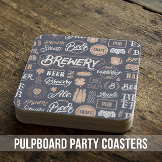 custom bar coasters, pulpboard disposable basement bar party coasters