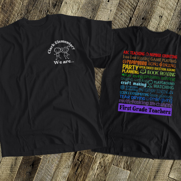 personalized shirt, teacher superpowers, custom DARK t-shirt