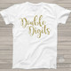 double digits glitter shirt, 10th birthday front back print t-shirt