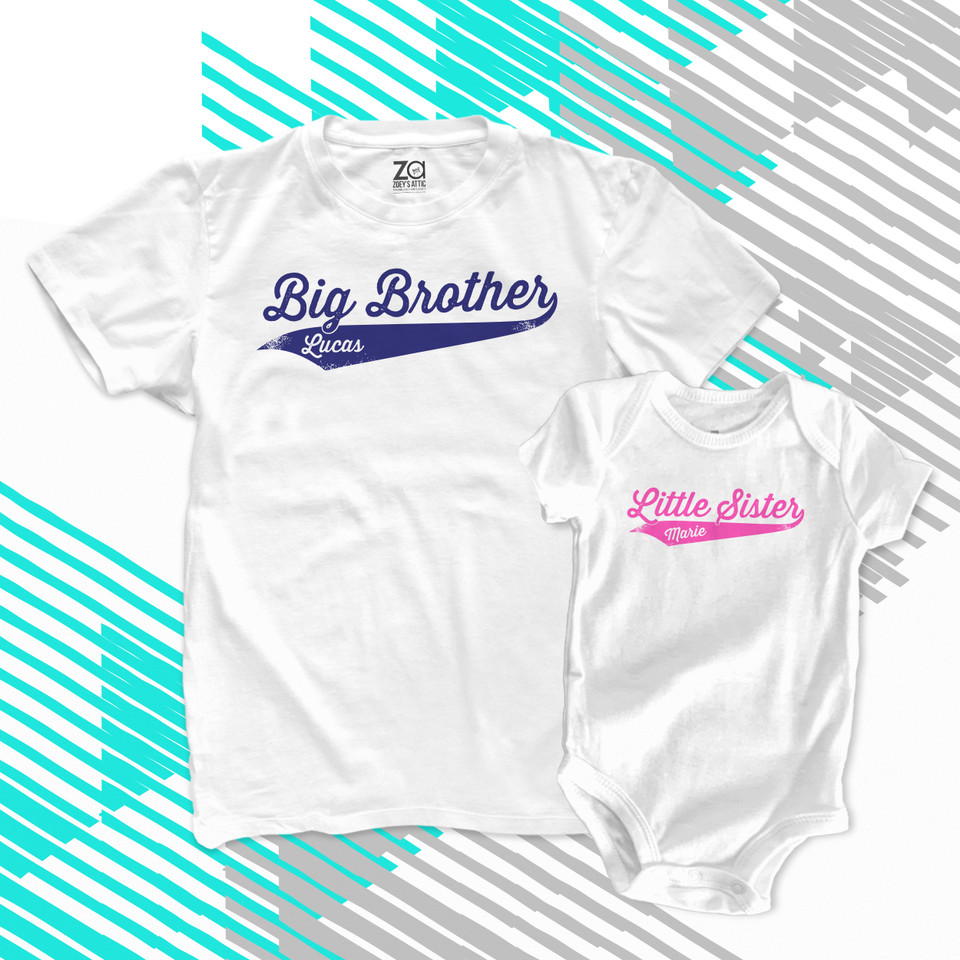 customized brother sister shirts, sporty team family personalized ...