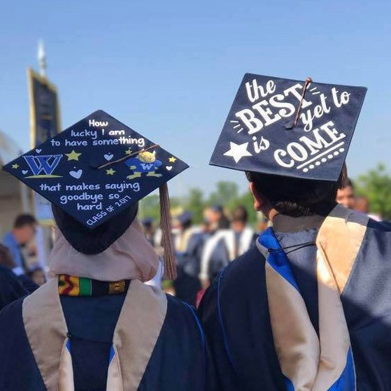 custom vinyl quote, graduation cap custom artwork