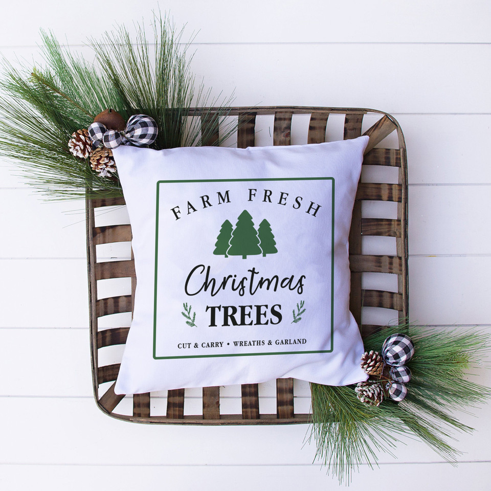 christmas photo frame, christmas tree farm fresh picture frame gift