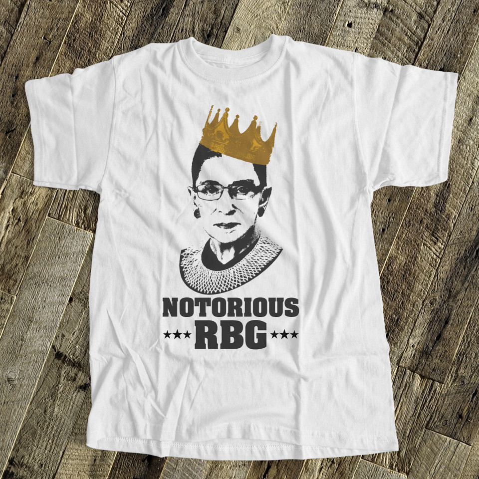 rbg tshirt, notorious rbg crowned ruth bader ginsburg unisex or vneck shirt