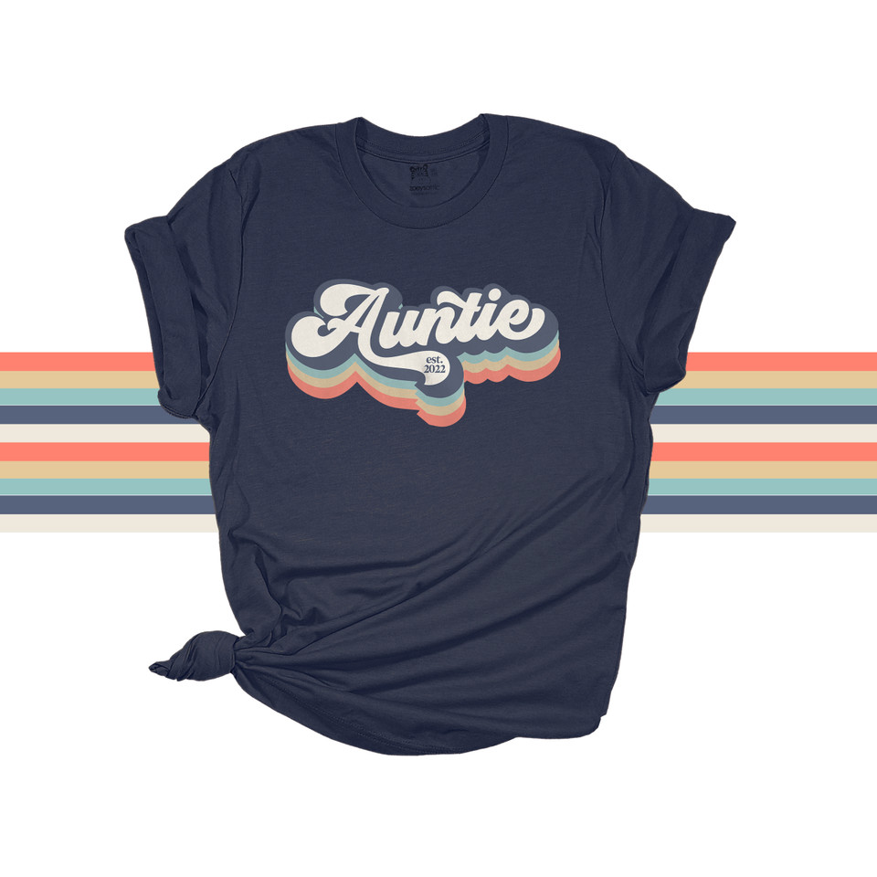 personalized womens shirt, gift aunt established t-shirt