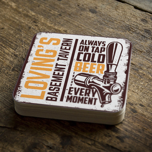 custom bar coasters, pulpboard disposable basement bar party coasters