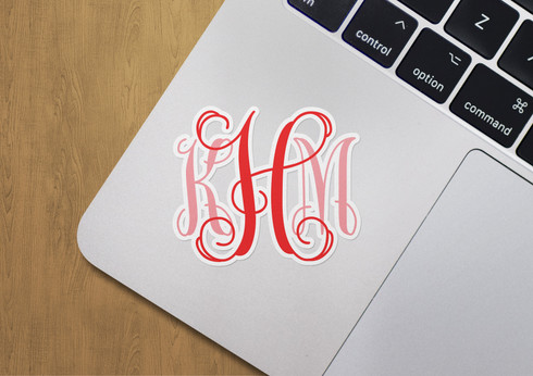 vinyl decal, vinyl sticker monogram initials