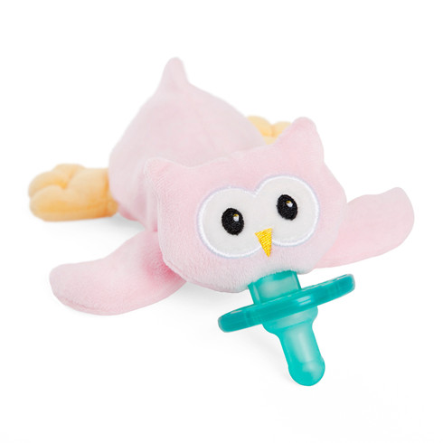 wubbanub pacifier pink owl binky new baby shower gift