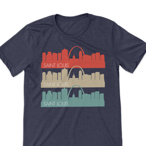 st louis shirt, saint louis skyline tourist souvenir tshirt dtf