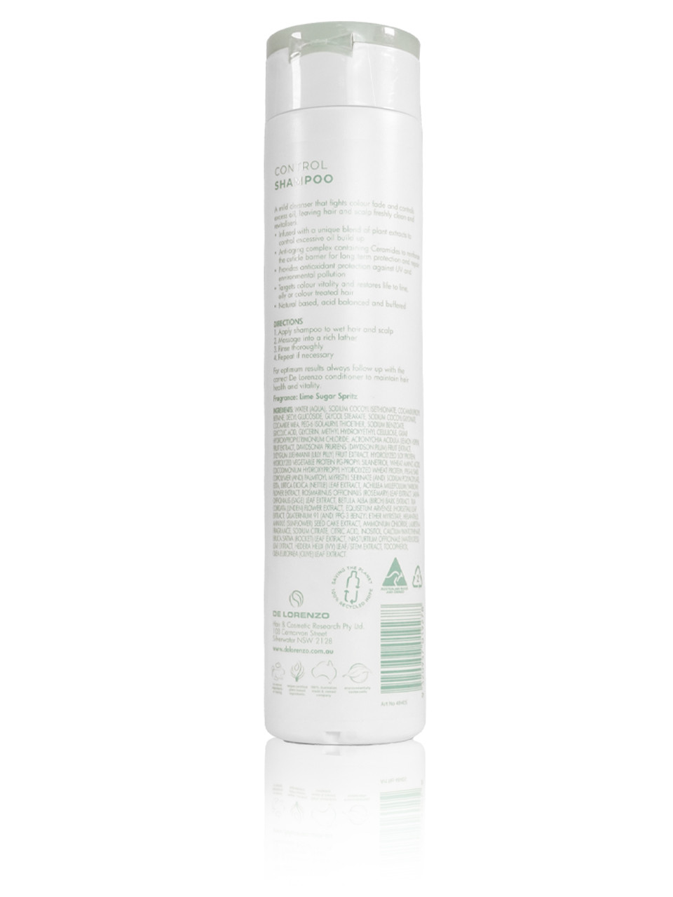 Control Shampoo 275mL | De Lorenzo Hair and Cosmetic Research Pty Ltd