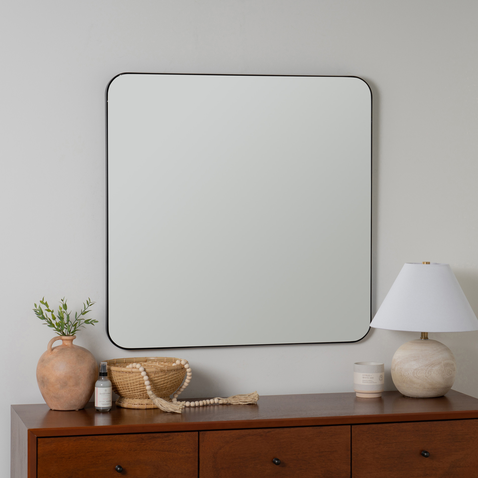 Hailey Silver Square Mirror - Cooper Classics