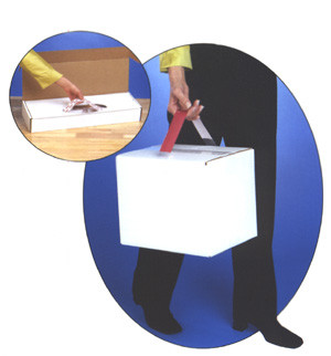 1575A Plain White Tape Handle: 1" x 17" x 3"