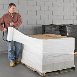 18" x 80ga x 1500' Black Opaque Hand Wrap - Quick Pak, Inc.