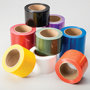 3" x 80ga x 1000' ORANGE Banding Film with Plastic Handle