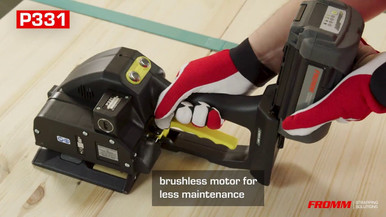FROMM P331-1" (.031"-.047") Battery Powered Plastic Strapping Tool