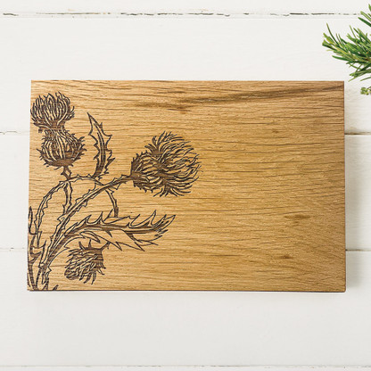 Thistle Trio Engraved Serving Board | Handcrafted Wooden Serving Board ...