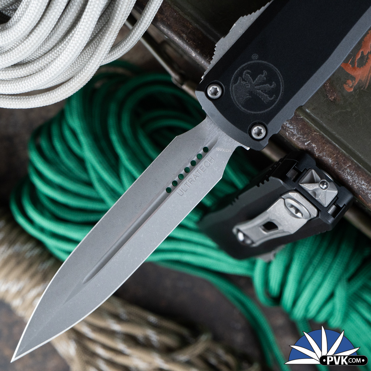 Microtech Ultratech ZBP Gen 3 1122-10AP Double Edge Apocalyptic Blade ...
