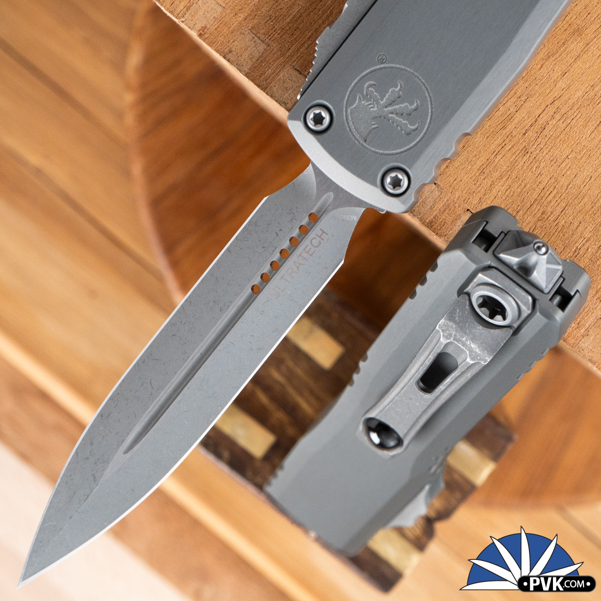 Microtech Ultratech ZBP Gen 3 1122-10APNC Double Edge Apocalyptic Blade ...