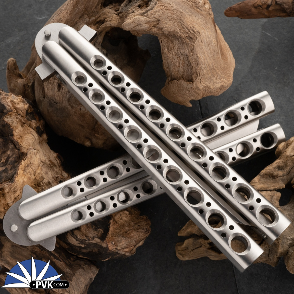 29 Knives Custom 5" S30V Ginunting Skeleton Channel Cut 303 Stainless ...
