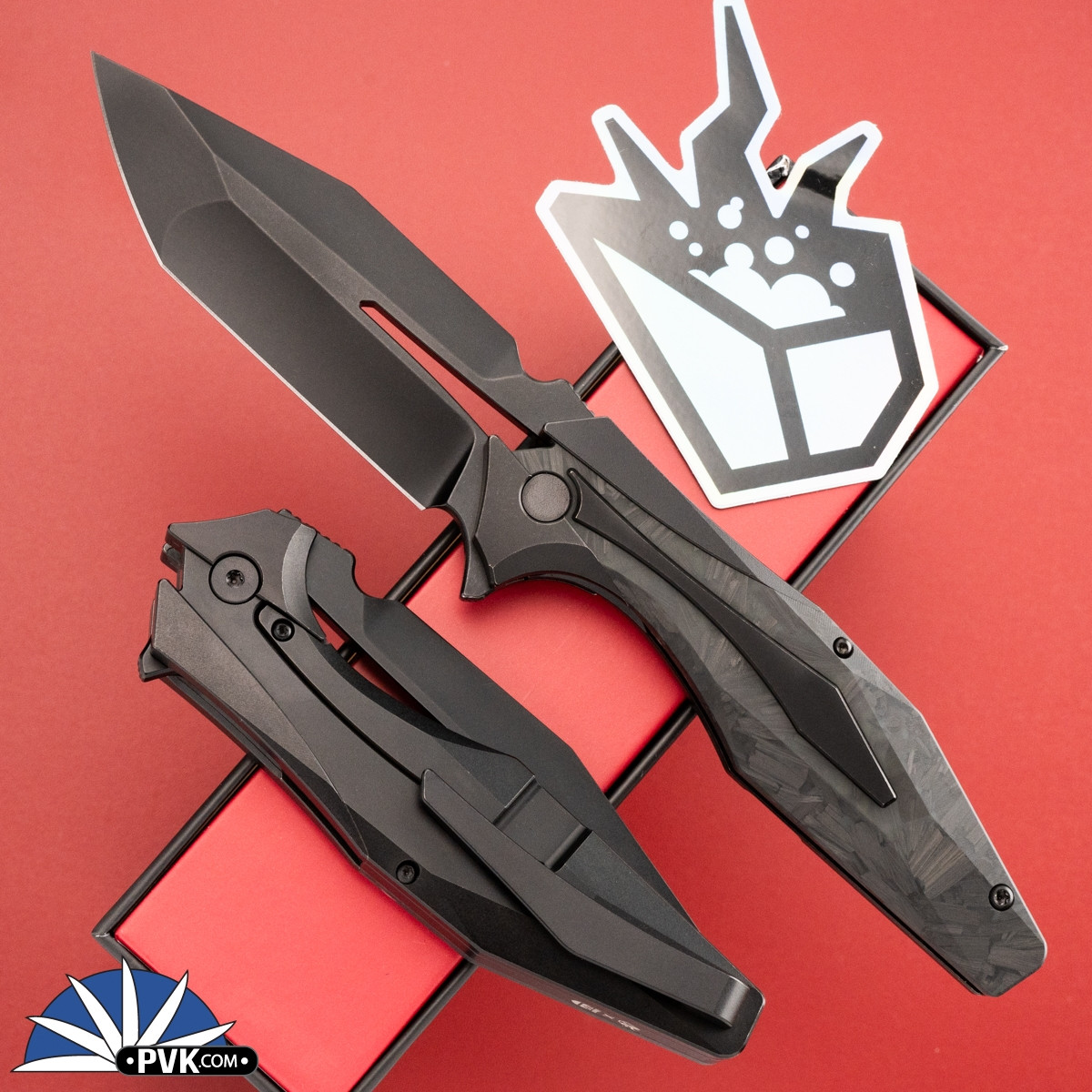 Arcane Design X Isham PLEXUS PVD Finish Blade , Glow Carbon fiber PVD ...