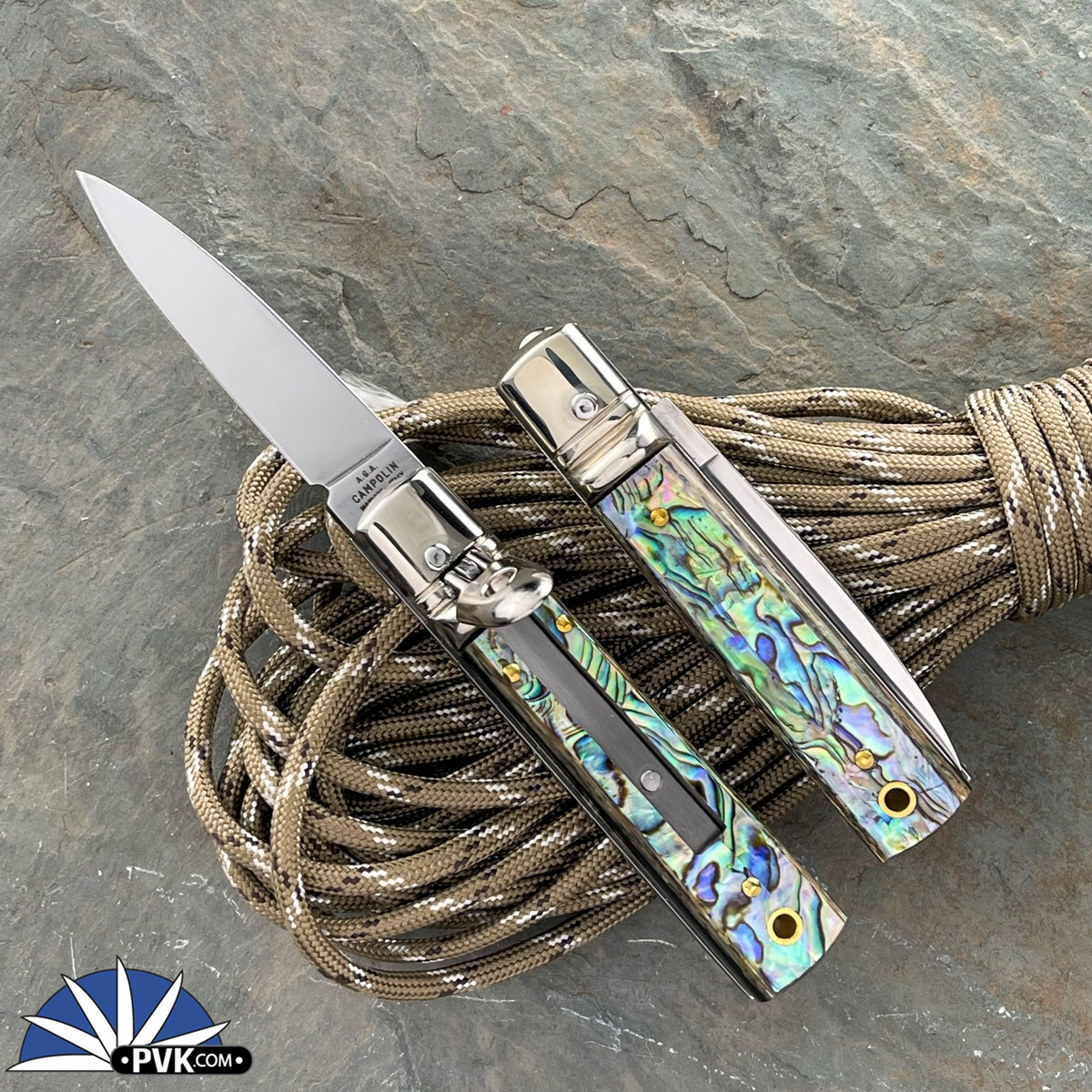 A.G.A Campolin 6" Slimline Lever Lock Abalone - PVK
