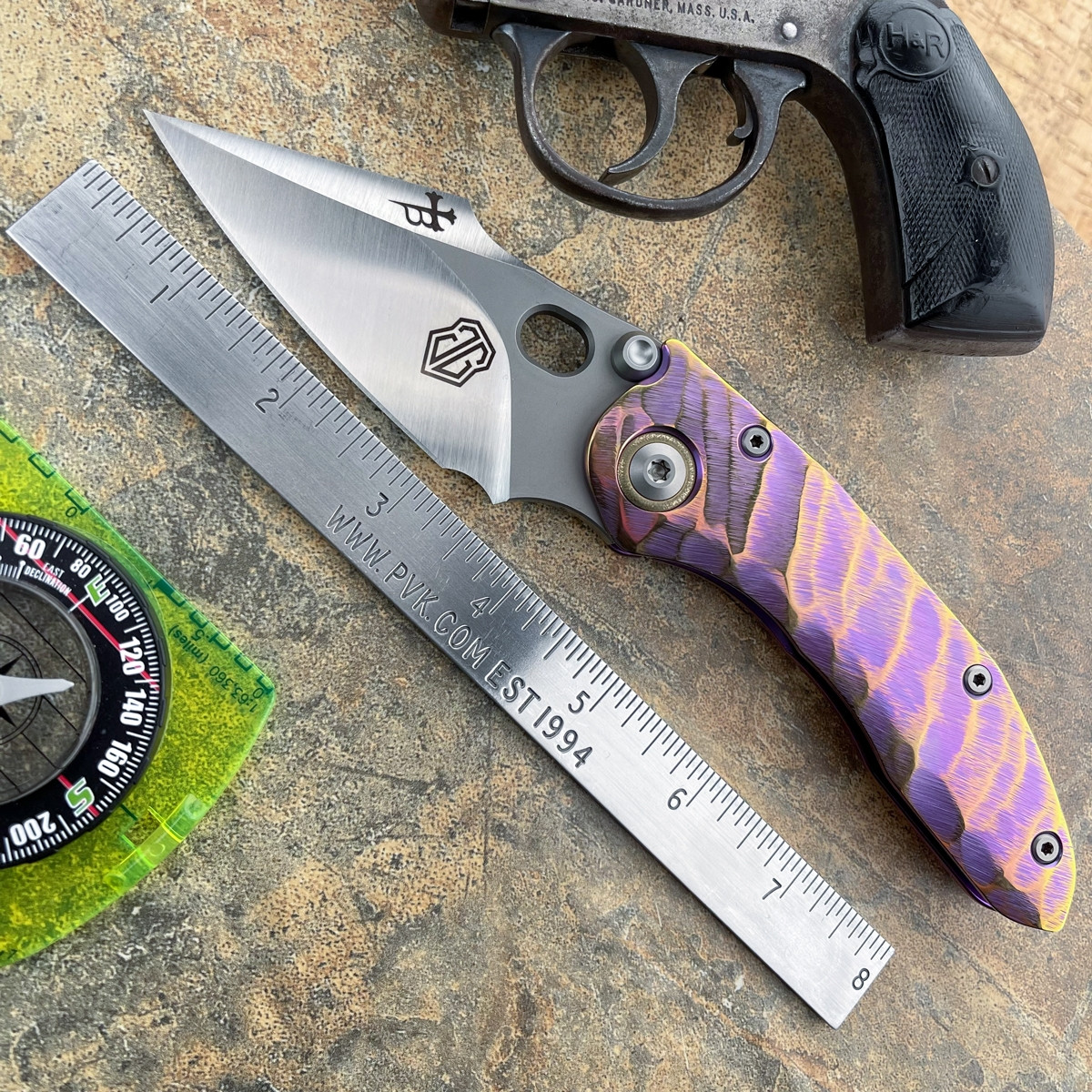 Borka Blades & John Gray Custom Stitch Two Tone Blade, Pink & Gold ...