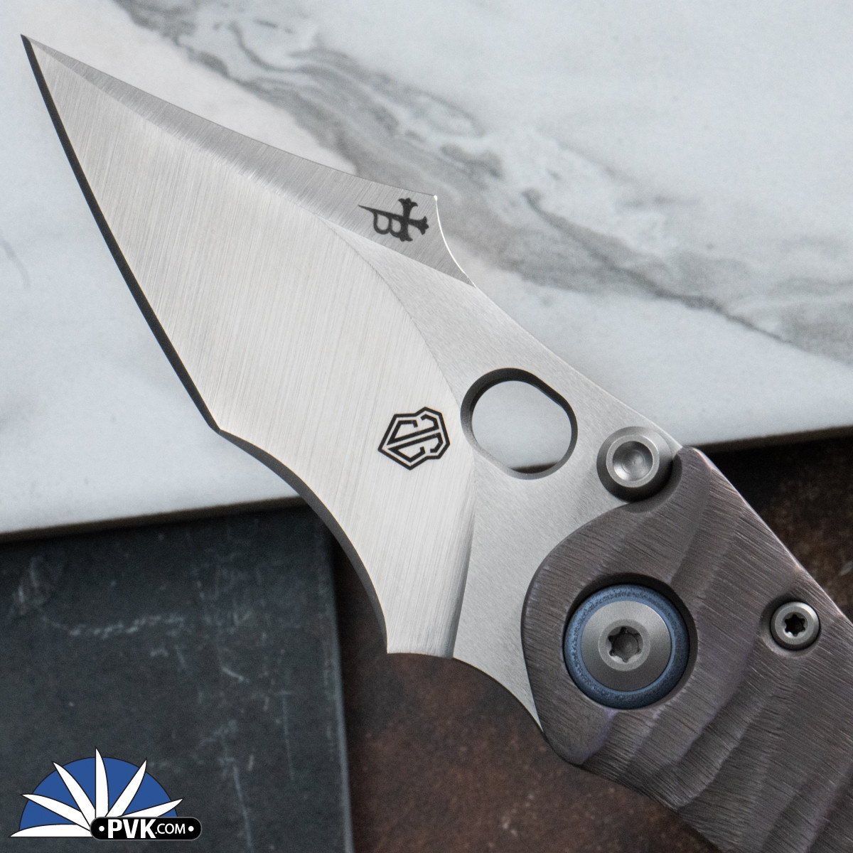 Borka Blades & John Gray Custom Stitch Two Tone Blade, Purple Textured ...
