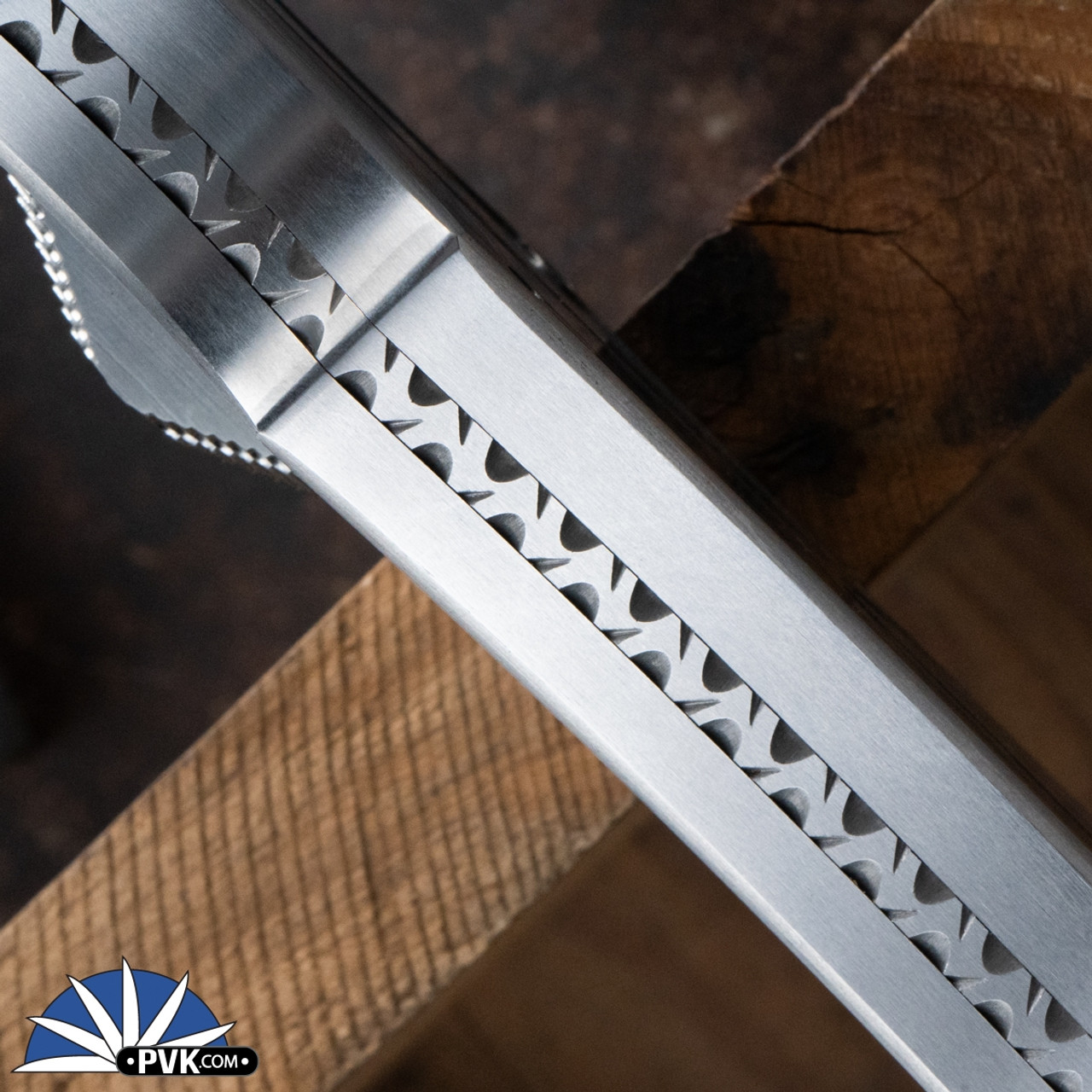 BURN Custom OTF Palm Viper D/A SS Damascus Fireclone By Mike Norris, Dagger Blade, 416SS Chassis ...