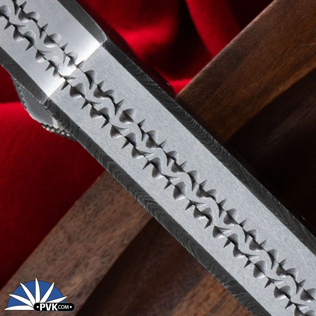 BURN Custom OTF Stingray D/A Chad Nichols Mosaic Turkish Twist Damascus Blade, 416 Chassis ...