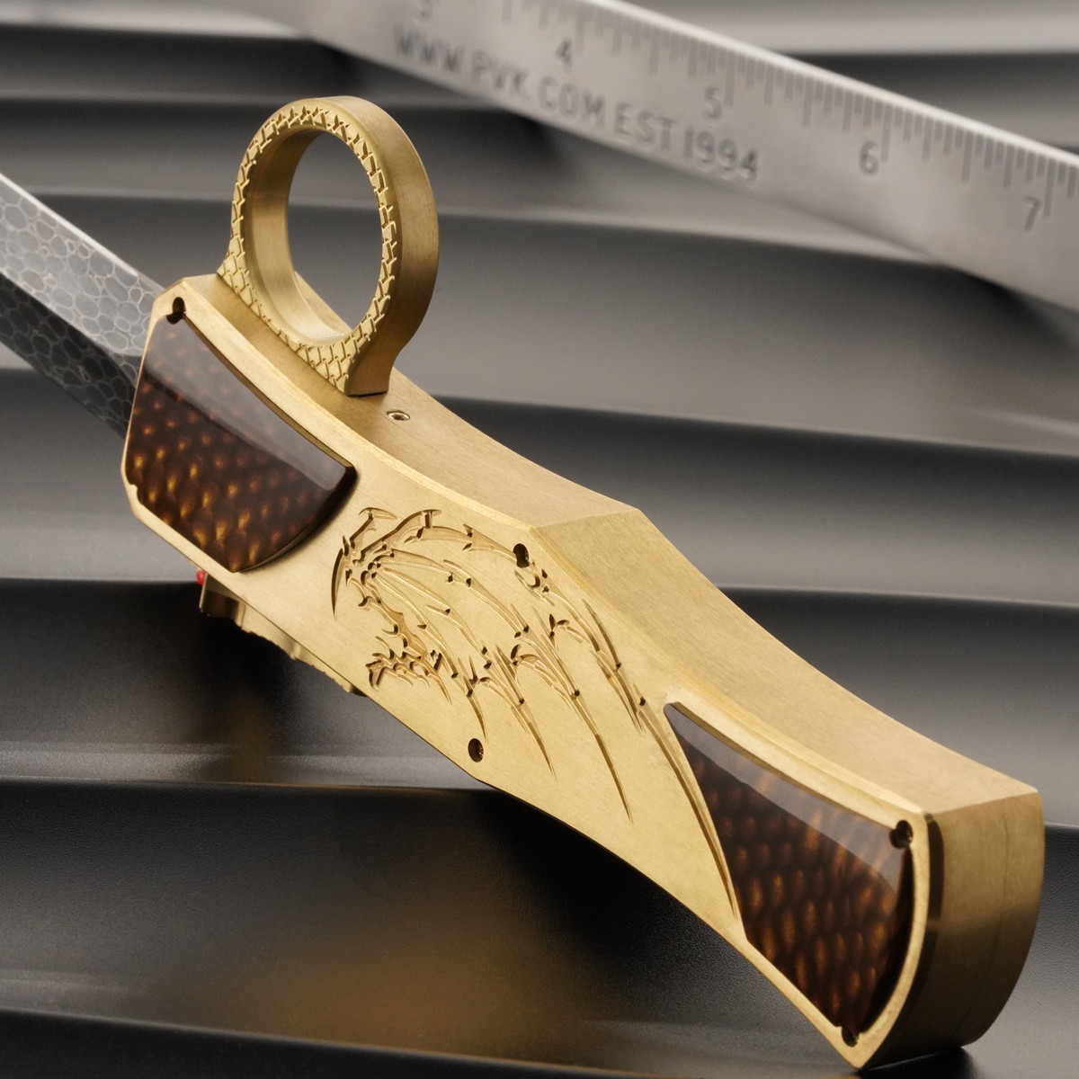 BURN Custom OTF Tomb Raider "Dragonslayer" D/E Brass Chassis Dragonskin ...