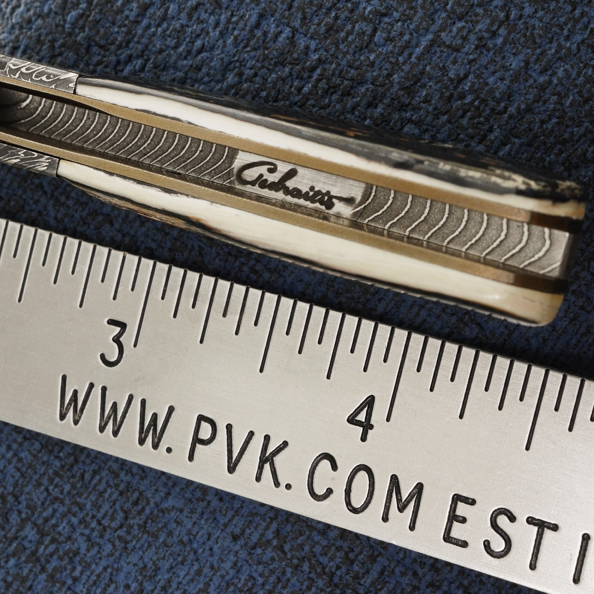 Chuck Gedraitis Custom Custom Small Folder, Ladder Damascus, Mosaic ...