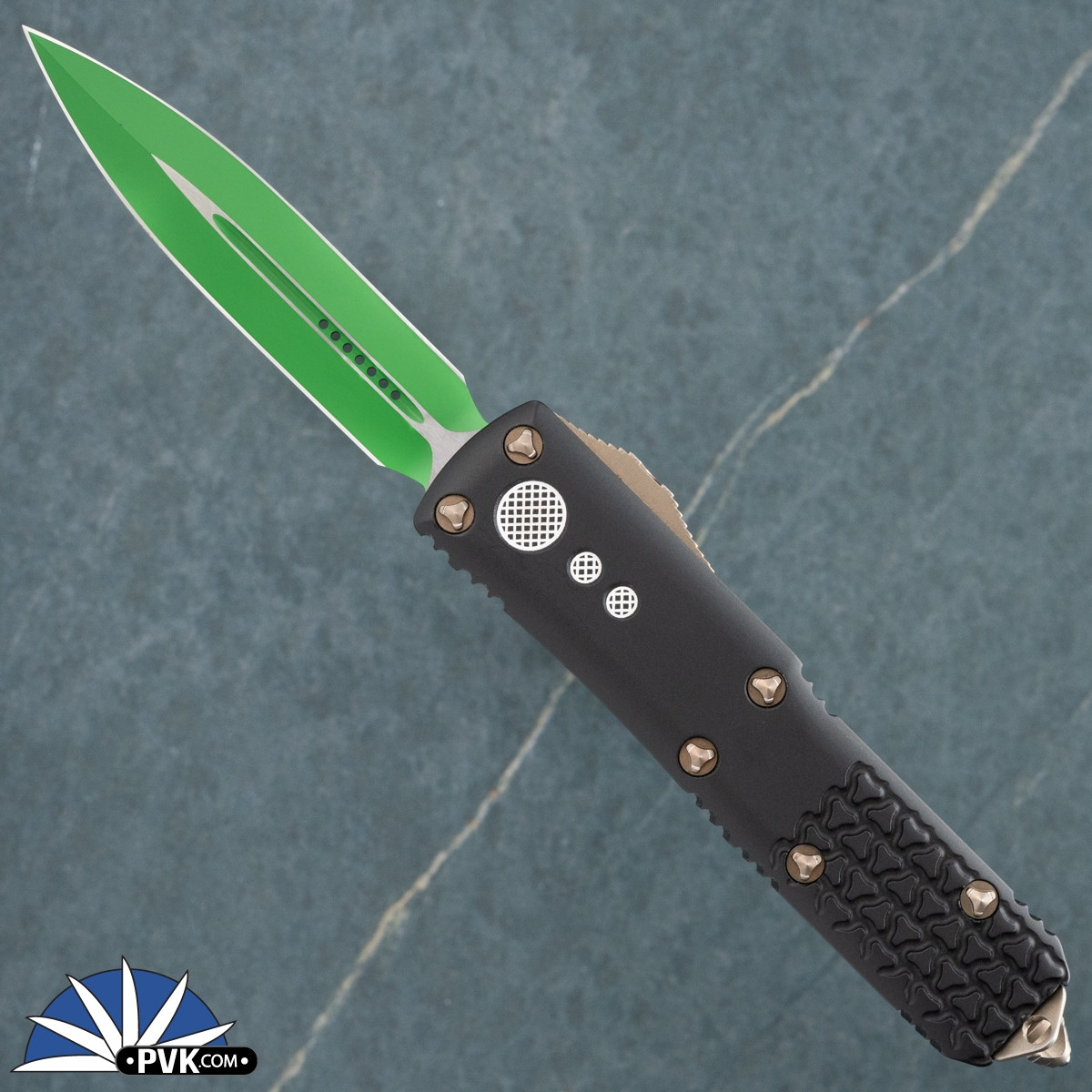 Collection Piece - Microtech UTX-85 232-1JM Double Edge Green Blade ...