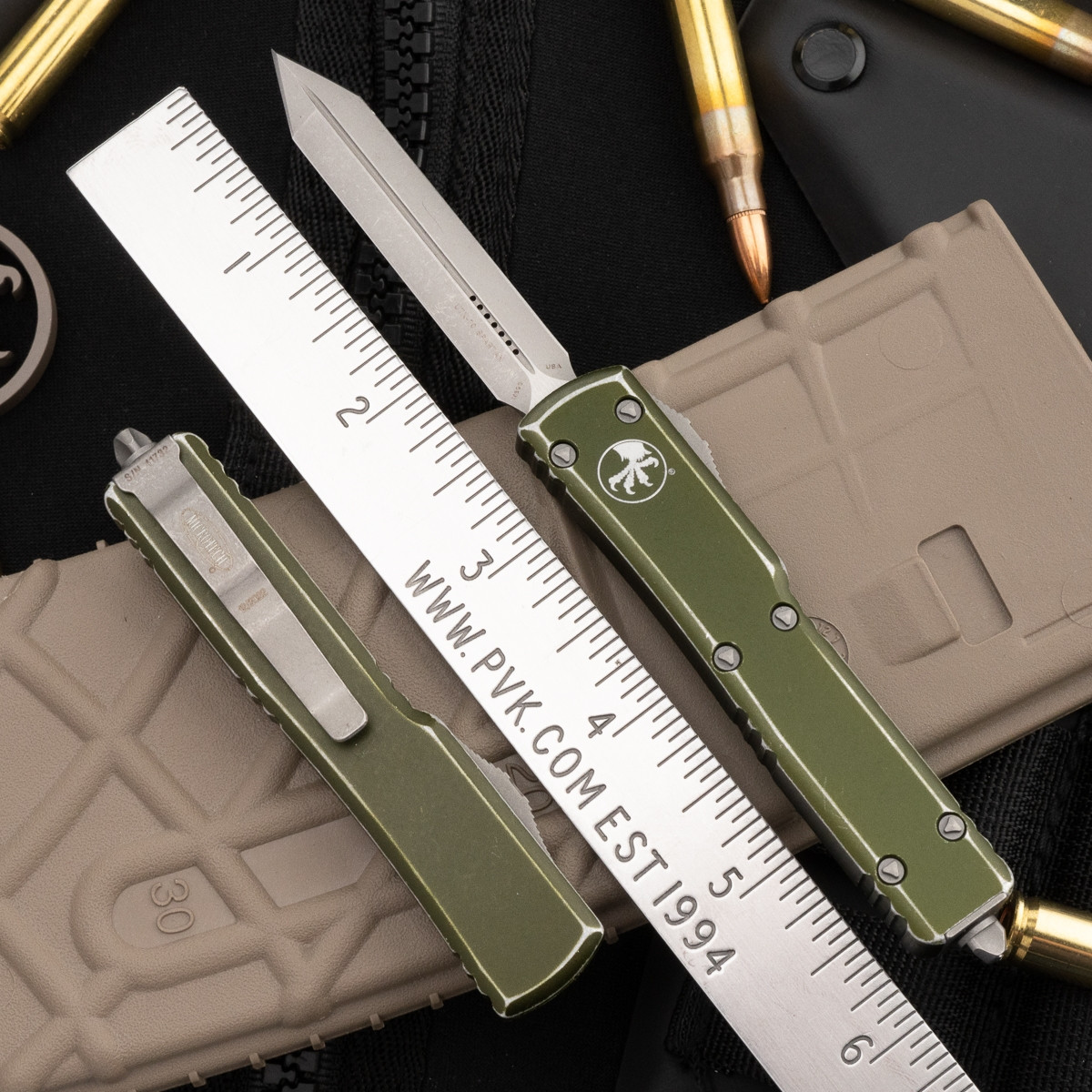Microtech UTX-70 249-10DOD Spartan Apocalyptic Blade, Distressed OD ...