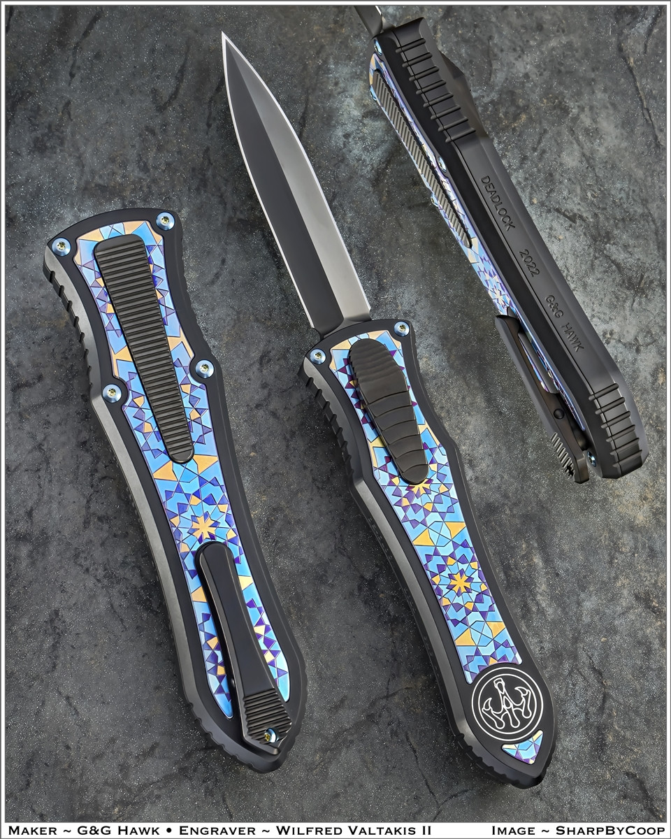 Hawk Knife Designs Custom Deadlock Model "C" DLC Double Edge Blade ...