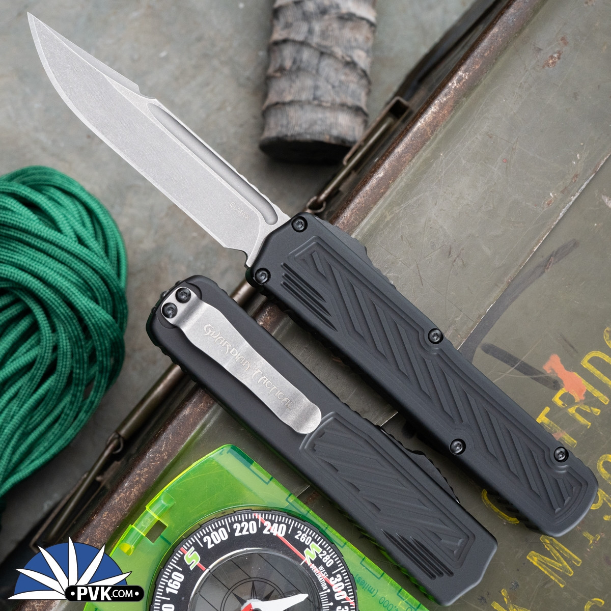 Guardian Tactical Scout Stonewash Single Edge, Black Handle 143511 - PVK