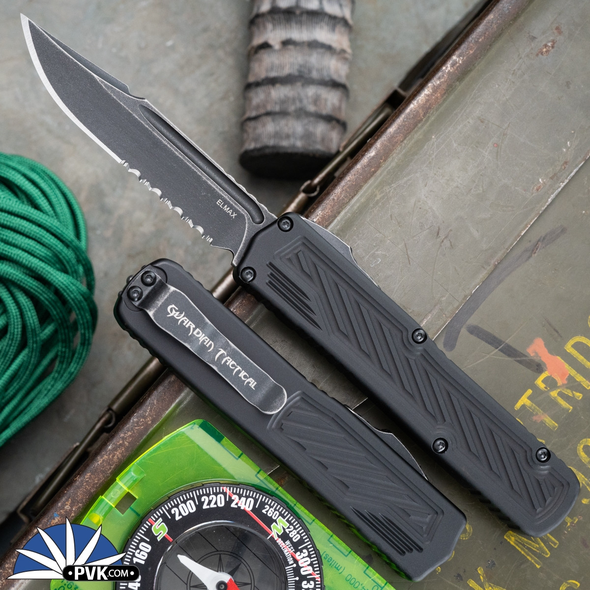 Guardian Tactical Scout Dark Stonewash Single Edge Partial Serrated ...