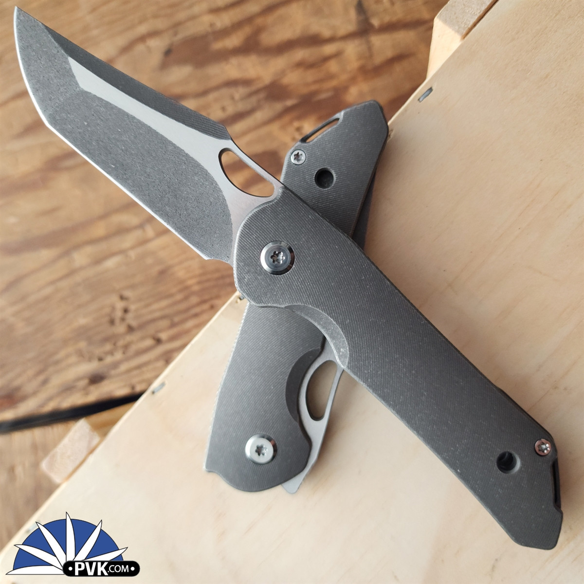 JK Design Custom Outpost Multi-Ground Two Tone Acid Wash Magnacut Blade ...
