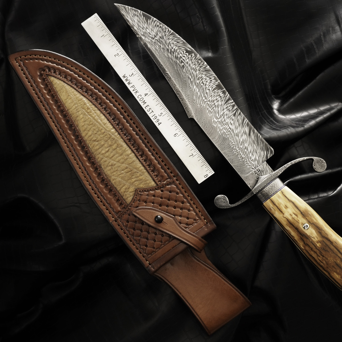 Kelly Vermeer Vella Penny Guard Bowie, Riptide Damascus, Mammoth Ivory ...