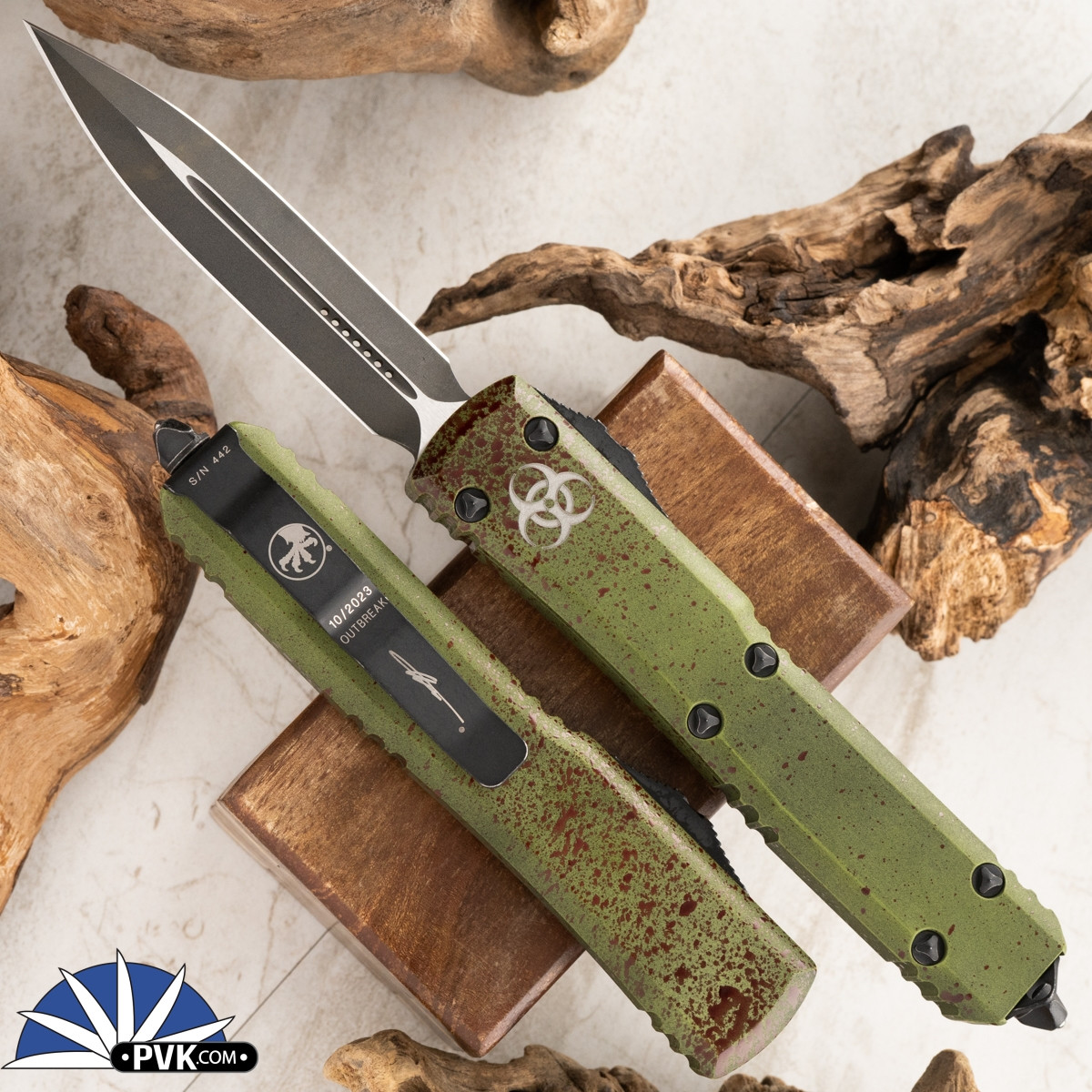 Microtech Ultratech 122-1OBDS Double Edge Outbreak Blade, Outbreak Deep ...