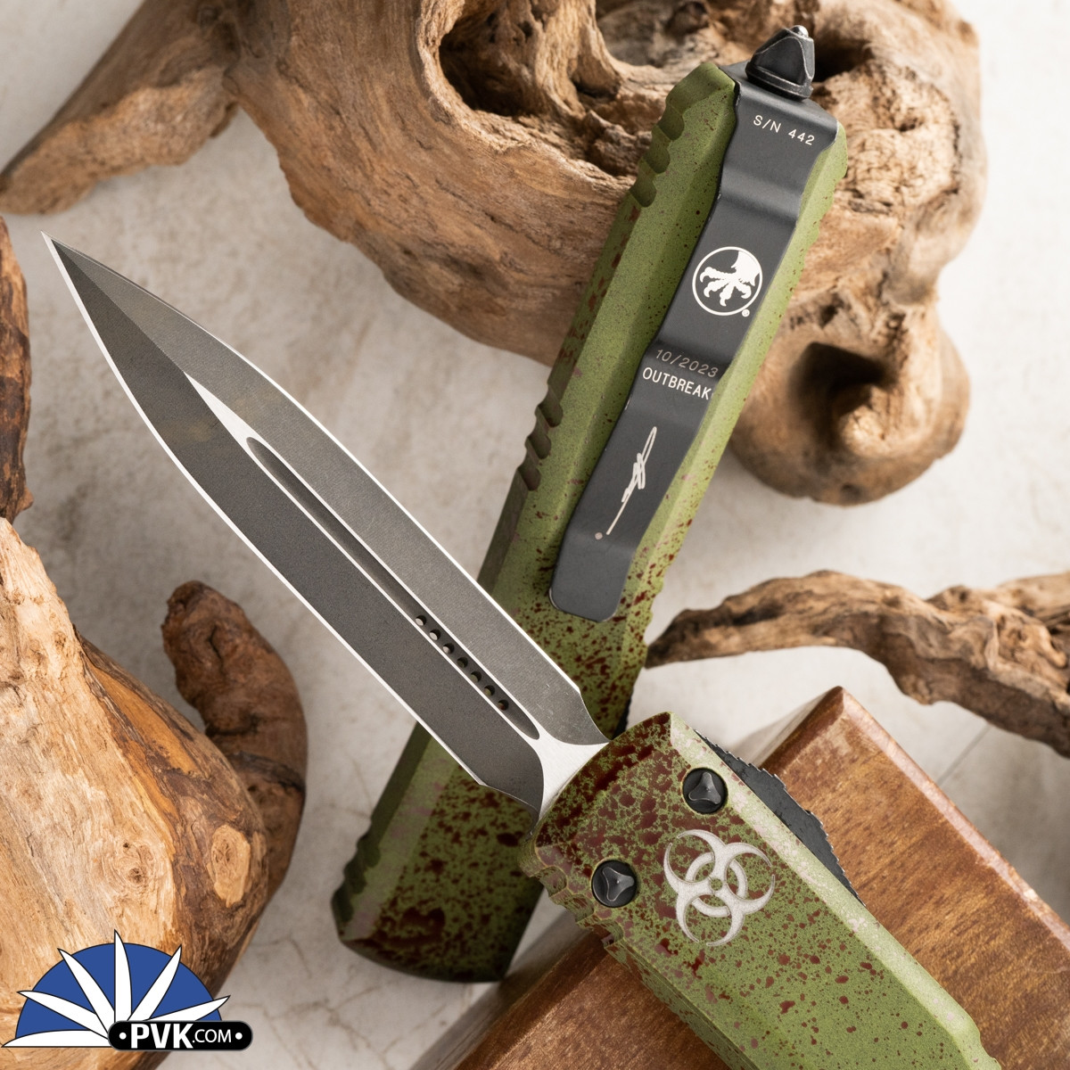 Microtech Ultratech 122-1OBDS Double Edge Outbreak Blade, Outbreak Deep ...